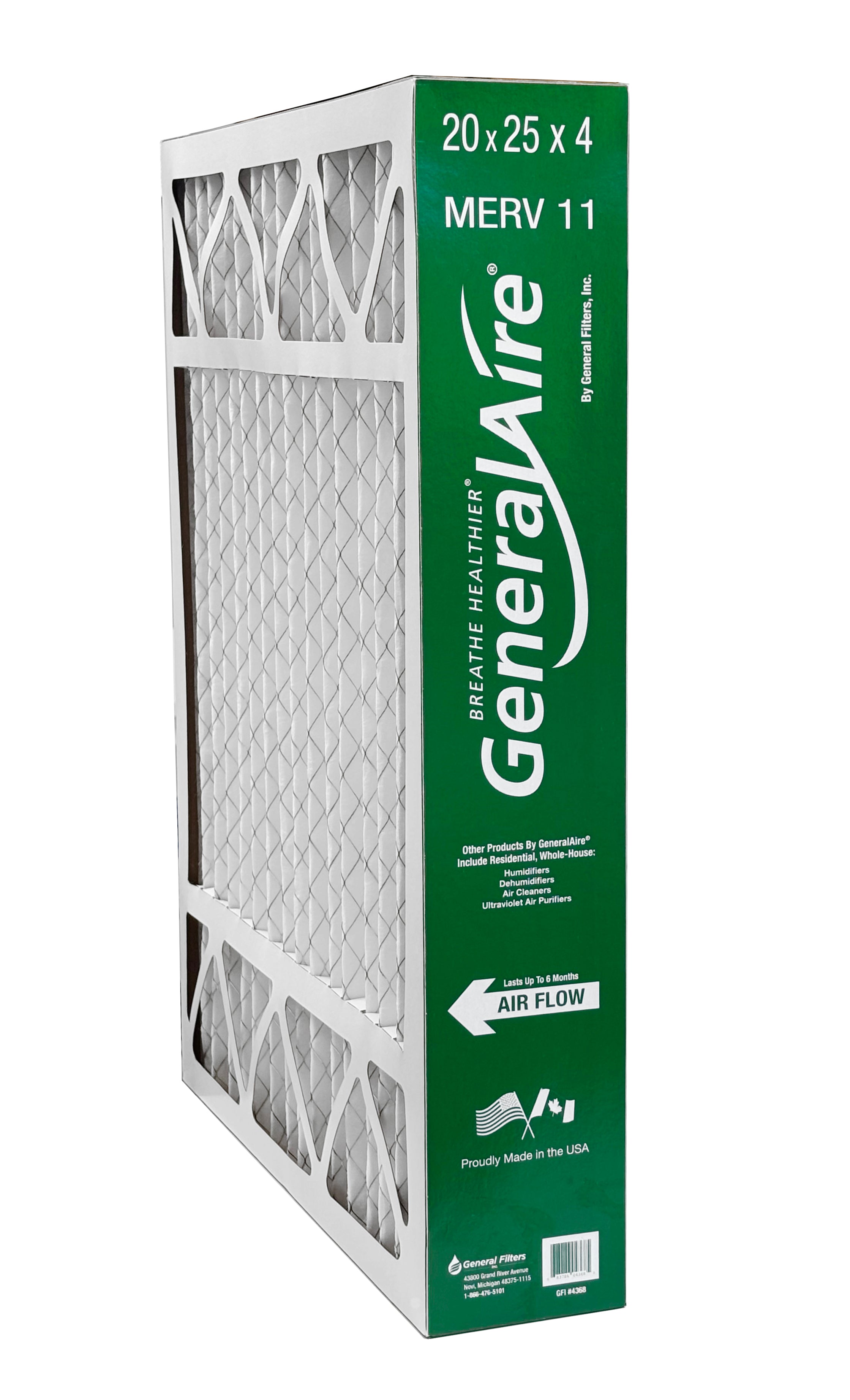 GeneralAire 11-GA100A37 - 20" x 25" x 4" Replacement Filter for Honeyw ...