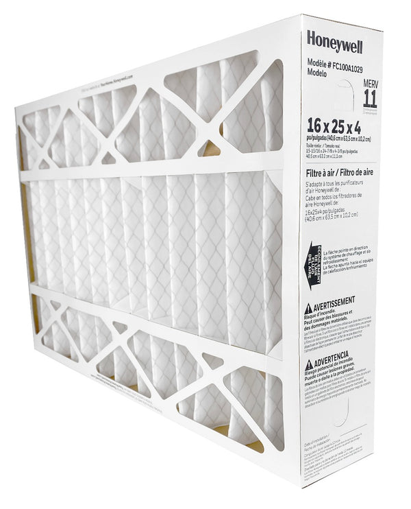 Honeywell FC100A1029 - Pleated Air Filter 16" x 25" x 4" MERV 11 ...