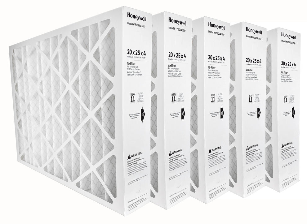 Honeywell FC100A1037 - Pleated Air Filter 20" x 25" x 4" MERV 11 ...